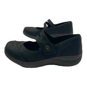 Aravon | Shoes | Aravon Revshow Mary Jane Flat Black Nubuck Leather Us ...